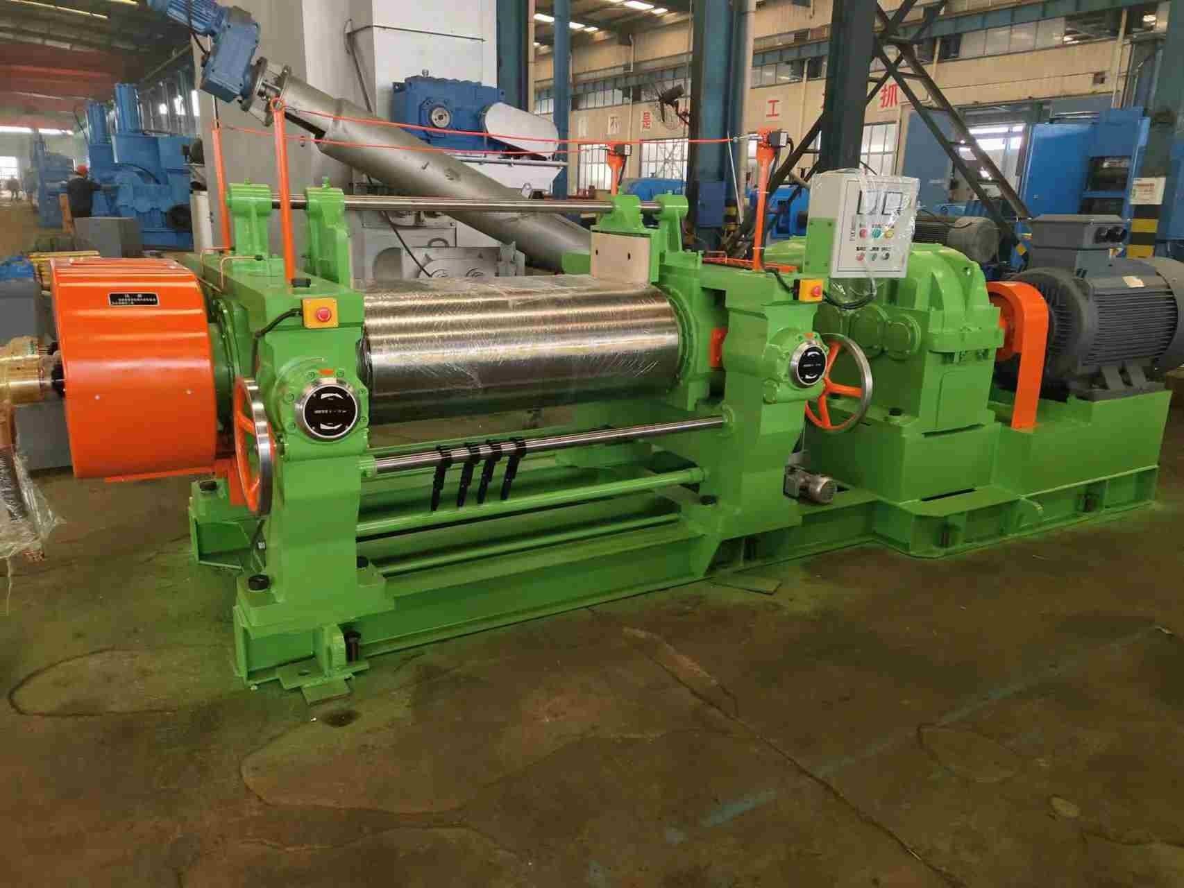 XK360 Open Type Two Roll Mill Rubber Process Machine Three Phase