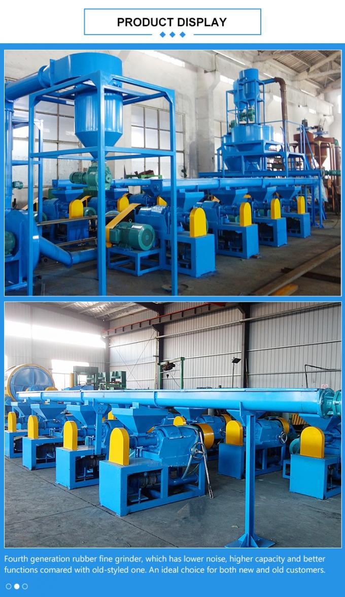 100 Mesh Crumb Rubber Grinder Machine Tire Recycling Production Line