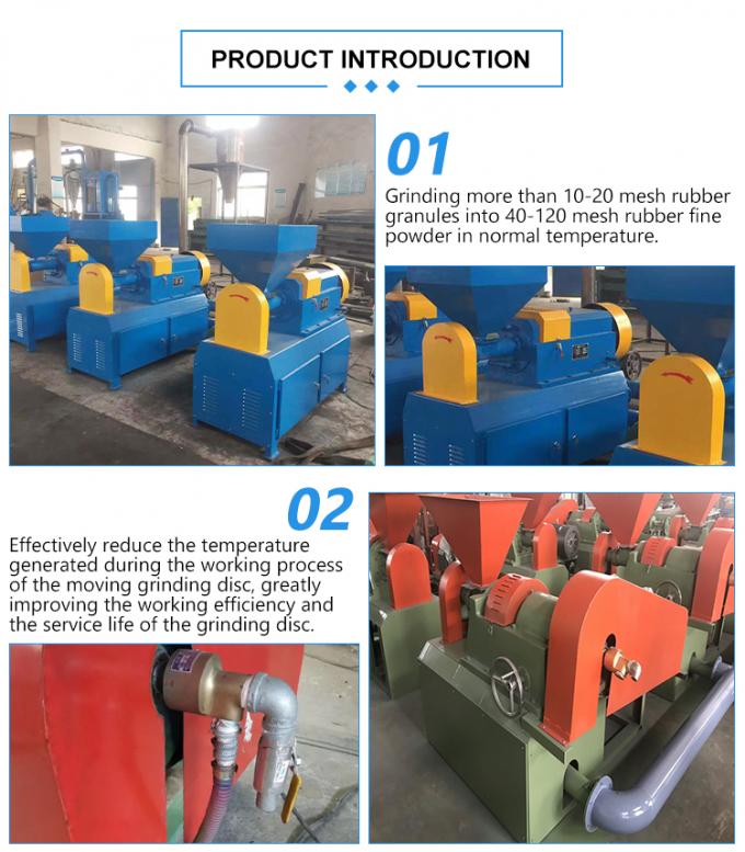 100 Mesh Crumb Rubber Grinder Machine Tire Recycling Production Line